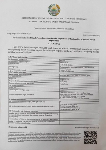 Срочно Продается действующий Магазин 72кв.м яшнабад с арендатором