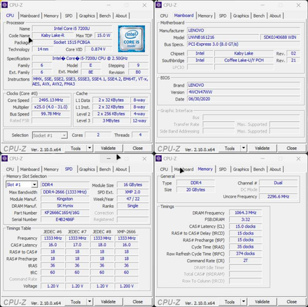 Lenovo Ideapad 320-15ikb / i5-7200U / DDR4 20GB / SSD 670g /15,6