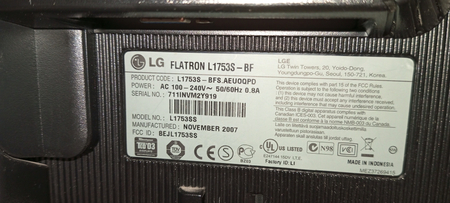 Monitor LG ( L1753S )