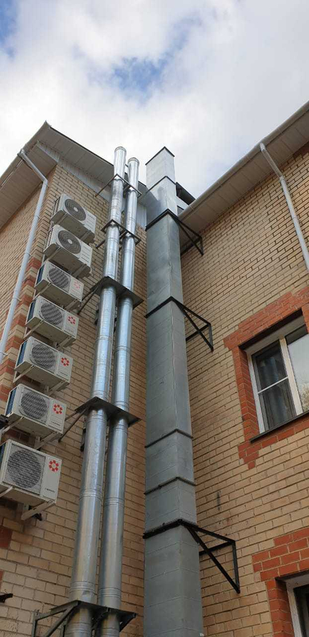 Установка кондиционеров, вентиляционных систем, чиллеров и вытяжек