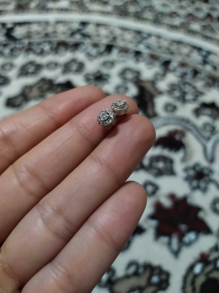 Серебряные серьги пусеты