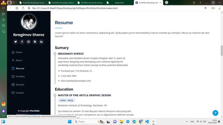 Web sayt portfolio