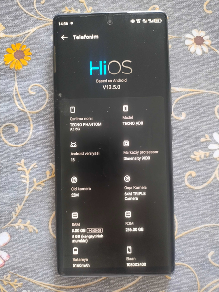 TECNO Phantom X2 5G.  8/256