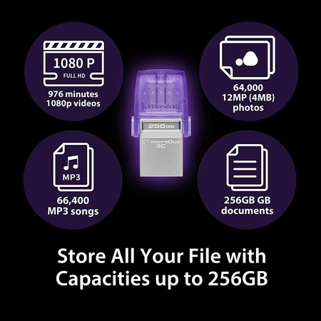 Флешка Kingston DataTraveler 128GB/ 256GB (USB 3.2 Gen 1 to 200 MB/s)