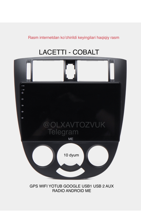 MI Tesla manitor keldi endi ovozi balan lacetti cobalt pioneer