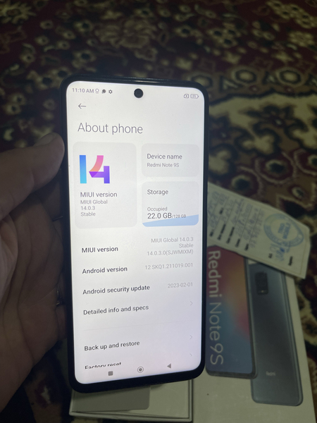 RedMi Not 9s ideal