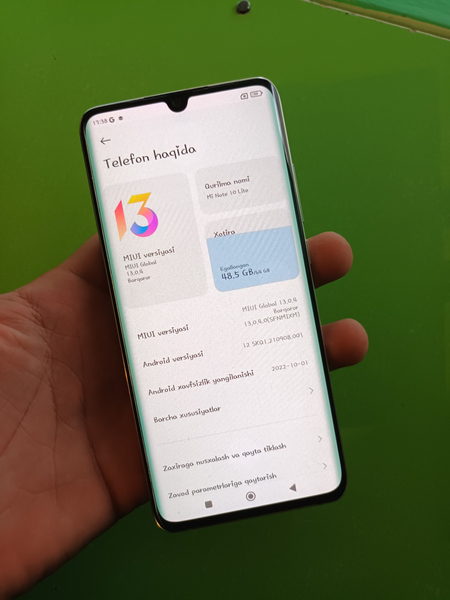 Mi note 10 lite full