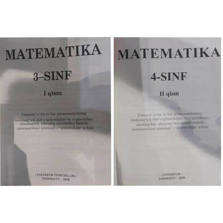 Matematika Петерсон 1,2,3,4 sinf o\\\'zbek tili Peterson