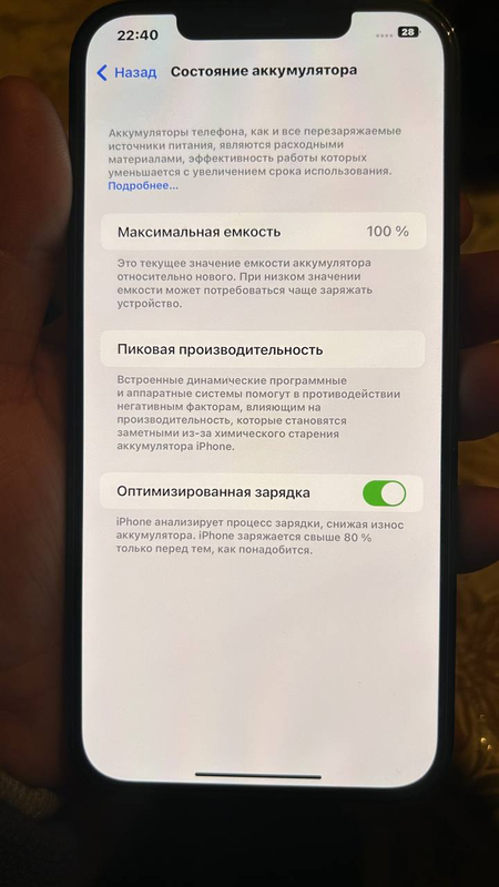 Продам 12 Pro Max 256 GB Ёмкость 100%
