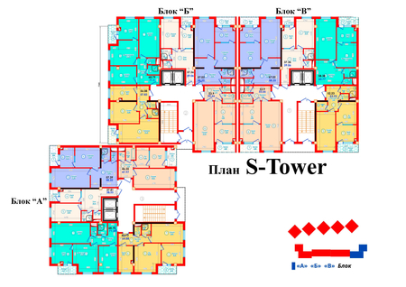 Новостройка КАДАСТРОМ  прод 2/2/12/56м2 S Tower Янги Чоштепа 1- бекат