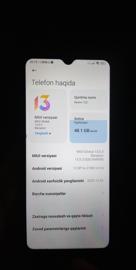 Redmi 12c idial.