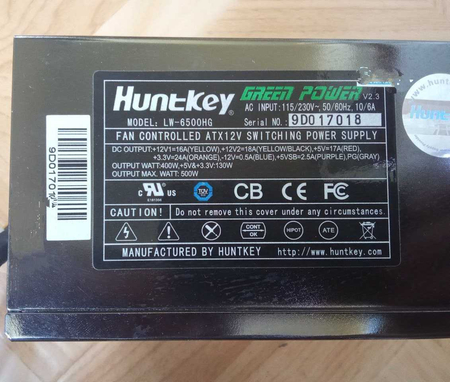 Блок питания, HUNTKEY, Gaming power, 500 w, качество,ноутбук