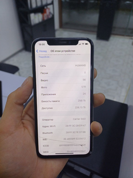 iphone X LLA 256gb