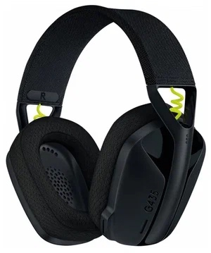 Беспроводная гарнитура Logitech G G435, черный/неоновый желтый