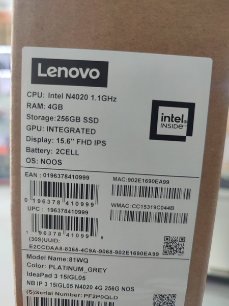 Yangi Lenovo n4020 ssdlik