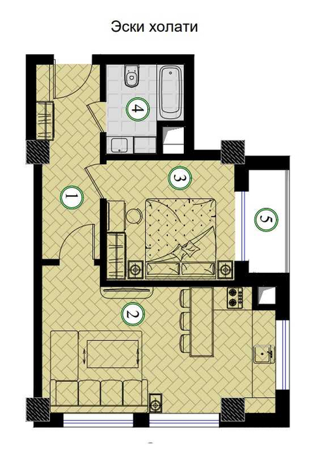 Продаем Квартира в новостройке 46,5 m2 Blacktower, Better best