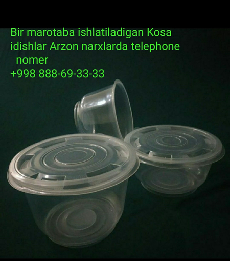 Bir marotaba ishlatiladigan idishlar Arzon narxlarda