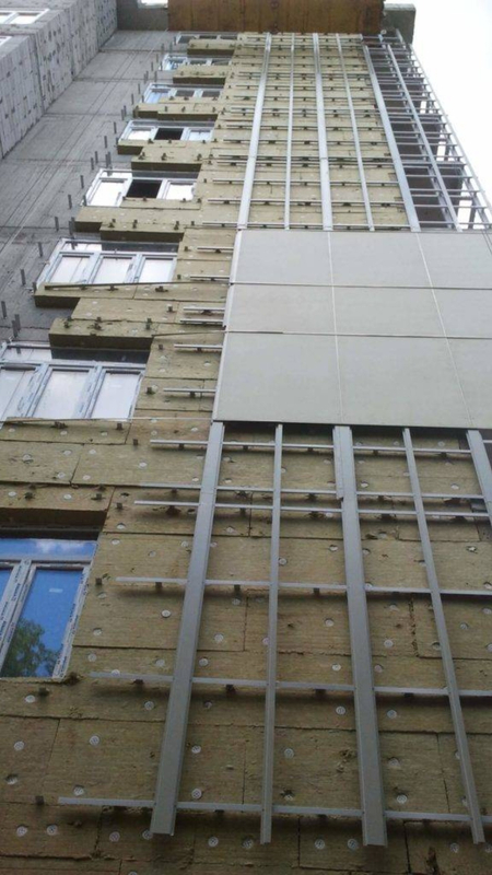 Укладка блоков и вентилируемый фасад.