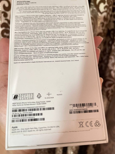 Iphone 14 Pro Max 128 Gb