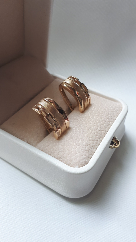 Золотой серьги, желтой, 3.59-грам, 585-п.