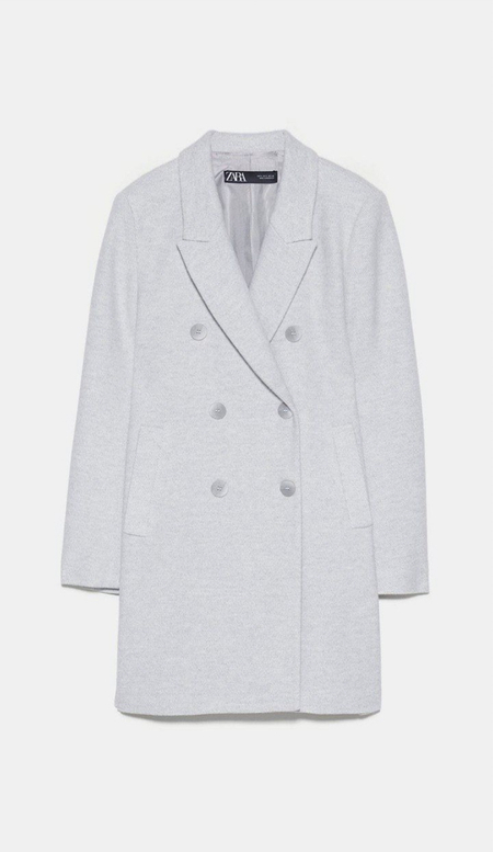 Двубортное пальто Zara