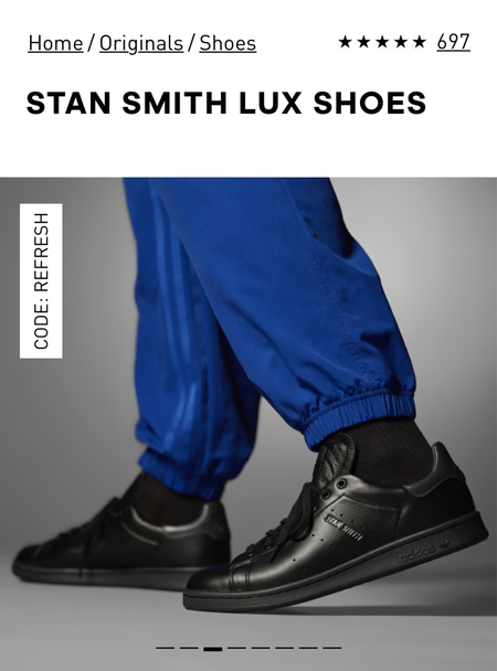 Adidas КРАСОВКИ STAN SMITH LUX SHOES 100% Кожа премиум класса