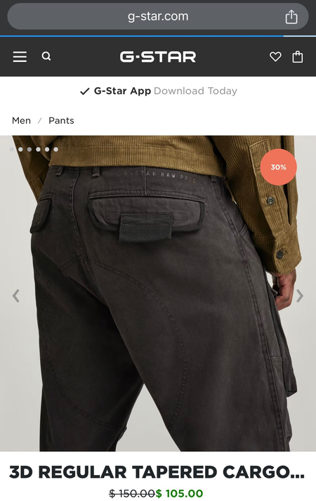 G-star 3D regular tapered cargo pants