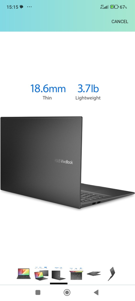 Ультрабук Asus S513 i5-1135u/8Gb/256Gb SSD/Iris Graphics/15.6