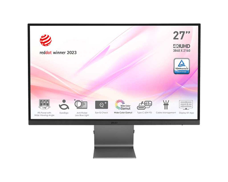 4K Серый бизнес монитор Monitor MSI Modern MD271UL 27