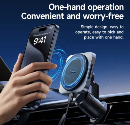 Hoco HW15 Speed Магнитный Авто Держатель\\nMagSafe 15W для iPhone 12до16