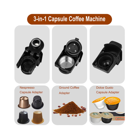 Кофемашина Sonifer 3в1 SF-3551 Nespresso, Dolce Gusto, Ground Coffee