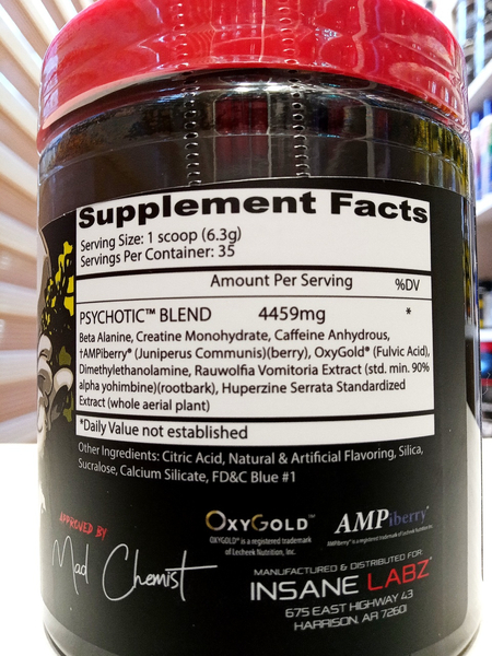 Pre workout Psychotic 35 порций энергетик,предтреник,психотик.