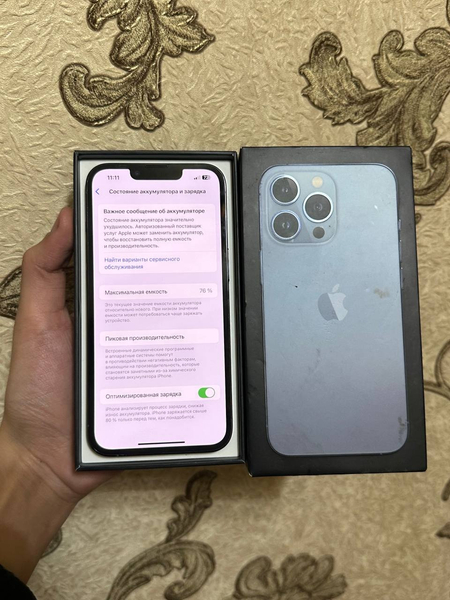 iPhone 13 Pro 128Gb Blue Karobka Bor 76% LL/A
