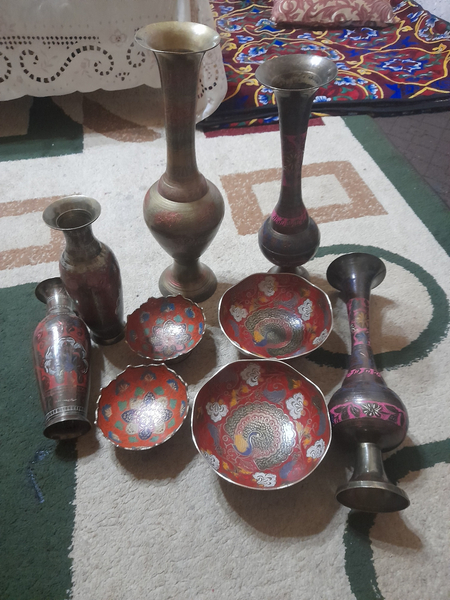 Индийские вазы латунивые