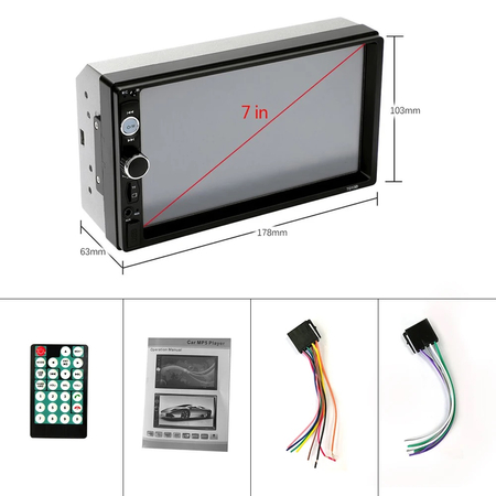 Pioneer yangi 7dyum manitor avto magnitafon universal blutus aux usb