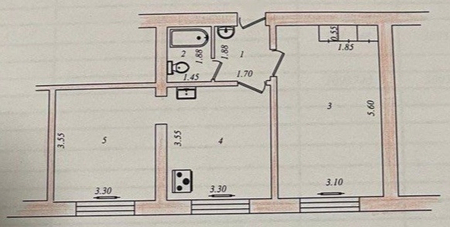 Продаётся 2 комнатная Квартира Сергели-2