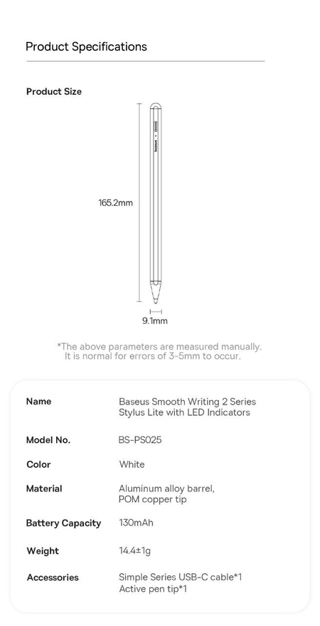 Baseus Стилус Pencil 2 на магните