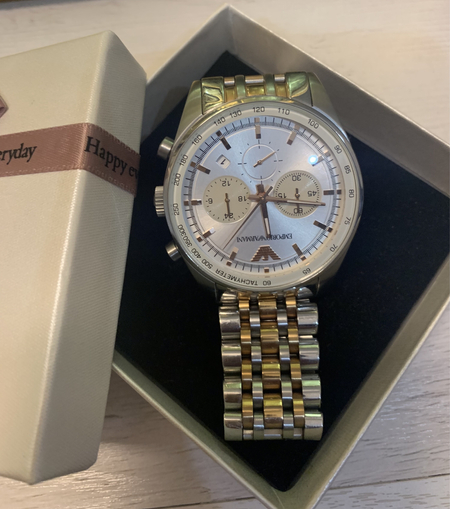 Emporio Armani Chronograph Two-Tone Stainless Steel Watch