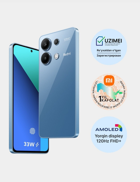 Xiaomi Redmi Note 13 Global New 2024, Uzimei/Garantiya/Dastafka