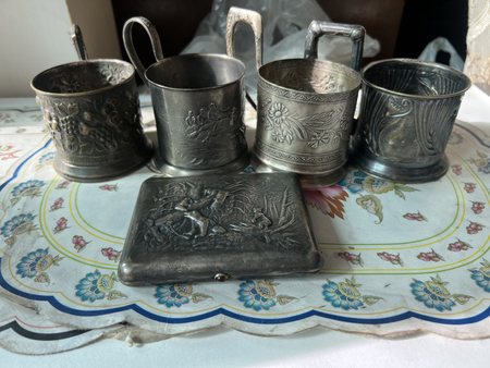 Подстаканники. Портсигар