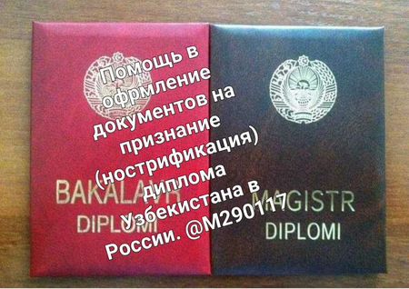 Помогу сделать признание узбекского  диплома в России.