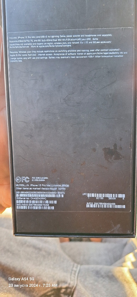 Iphone 13 pro max 256