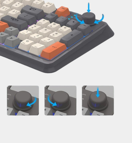 Игровая беспроводная мембранная клавиатура XUNFOX K94, бесшумная
