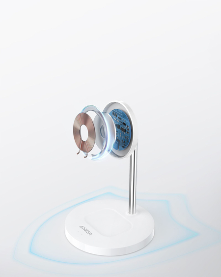 Бесроводное зарядное устройство Anker PowerWave Magnetic 2-in-1 Stand