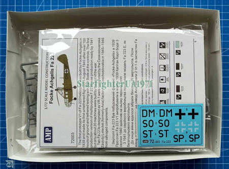 Сборная модель вертолета Fa.223 Drache (АМР, 1:72)
