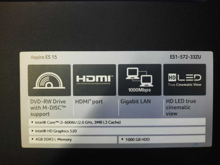 Acer Aspire e15 i3