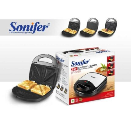 Новый Тостер Вафельница Сендвичница Sonifer SF-6144 Toster Vafli