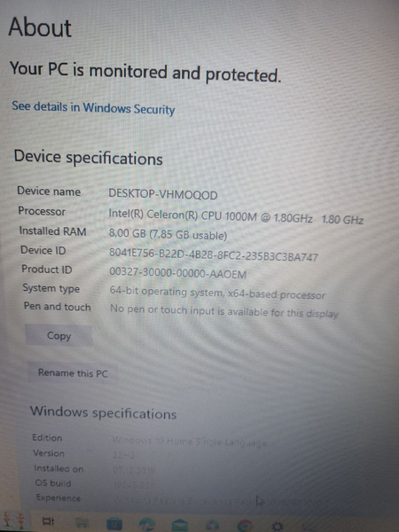 Notebook Lenovo G 580