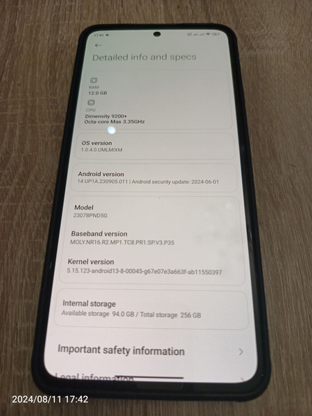 Mi 13T Pro 12+12GB RAM, 256GB ROM sotiladi.