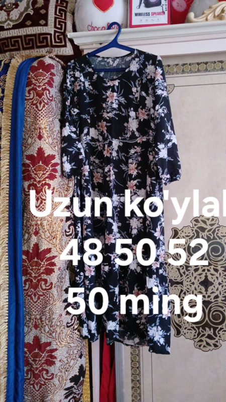 Ko'ylak pohalar va uzun ko'ylaklar sotiladi